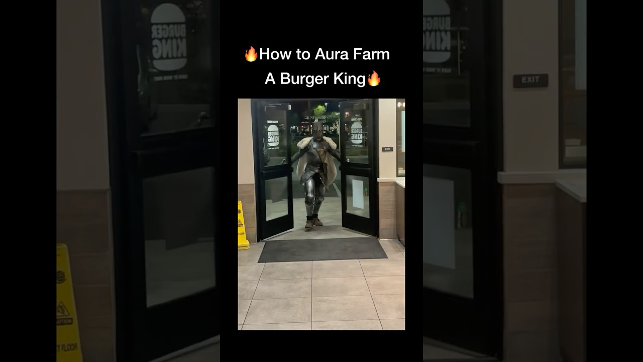 How to Aura Farm a Burger King #cosplay #knight #armor #cardboard