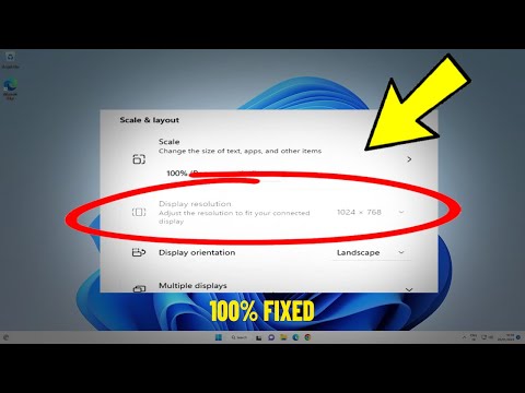 Fix Can't Change Display Resolution in Windows 11 | How To Solve windows 11 cant change resolution ✅