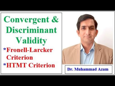 Convergent and Discriminant Validity | How do we analyze discriminant and convergent validity?