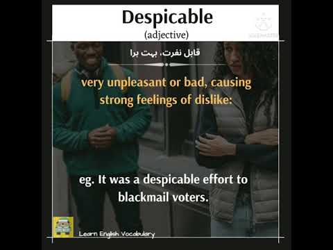 Despicable | Learn English Vocabulary