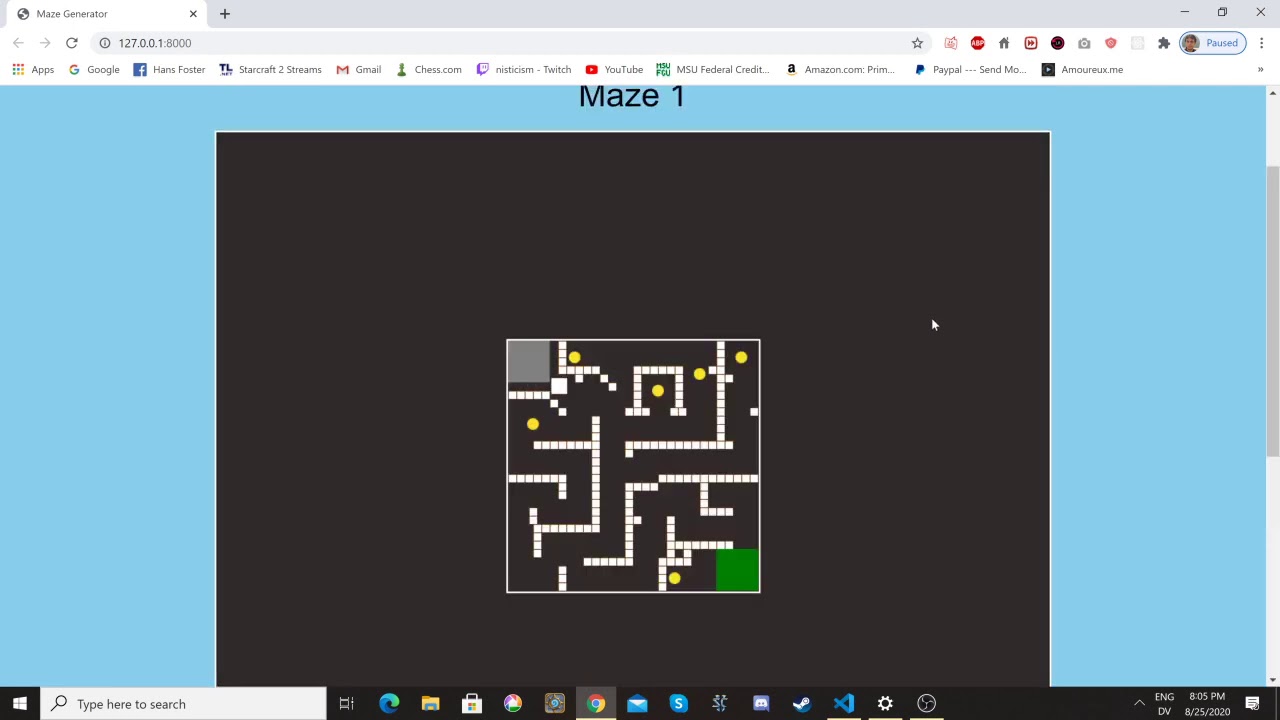 Javascript Maze Race Project