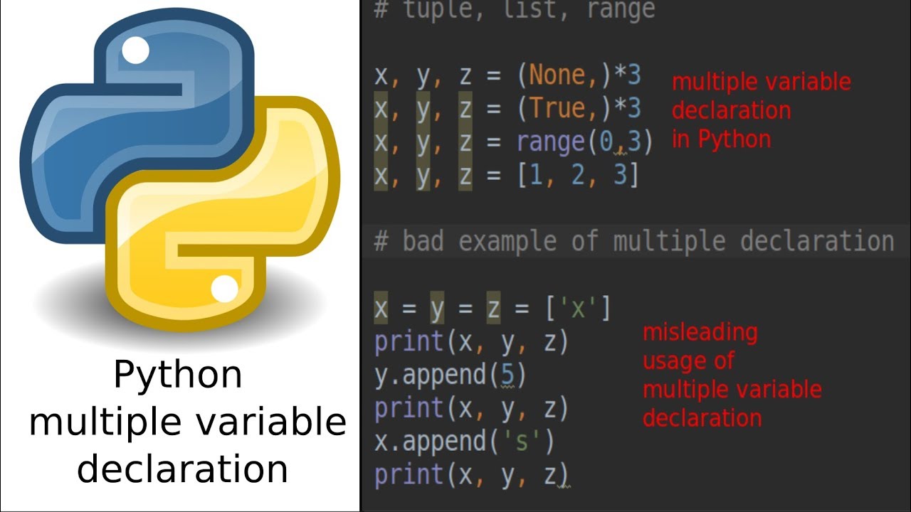 The right way to declare multiple variables in Python