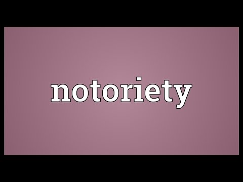 Notoriety Meaning