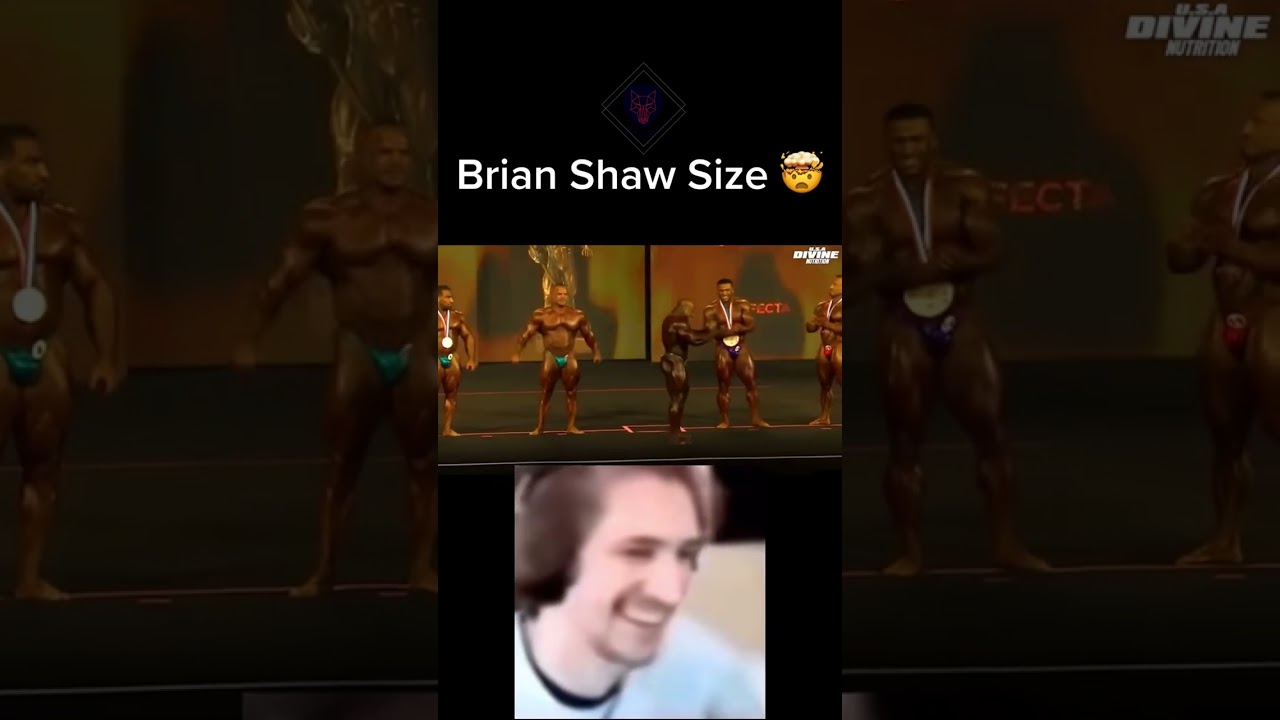 Strongman next to bodybuilders. 🤯😳 Brian Shaw is huge.
