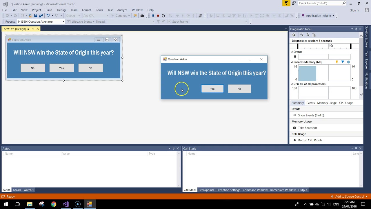 Visual Basic Tutorial - Novelty Question Game