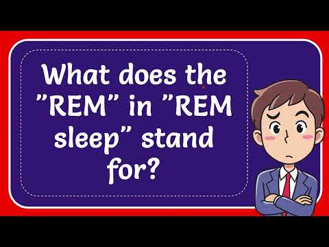 What does the "REM" in "REM sleep" stand for?