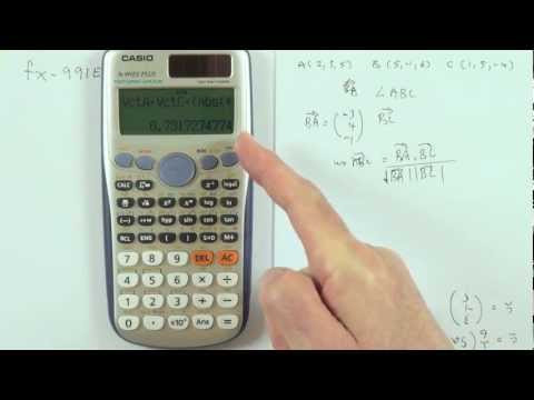 Vector calculations on the Casio fx991es plus calculator
