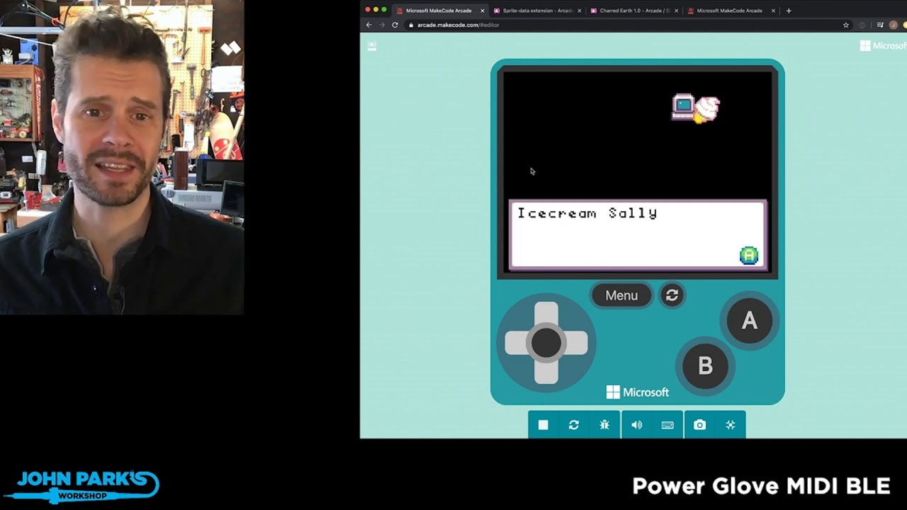 MakeCode Minute: Game Sprite Data @adafruit @johnedgarpark #adafruit @MSMakeCode #makecode