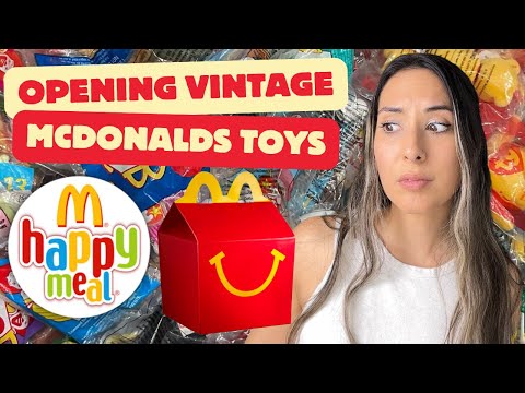 Opening Vintage Mcdonalds Happy Meal Toys #vintagetoys
