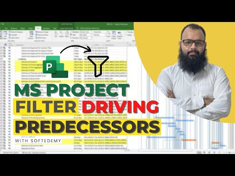 MS project filter driving predecessors step by step explained