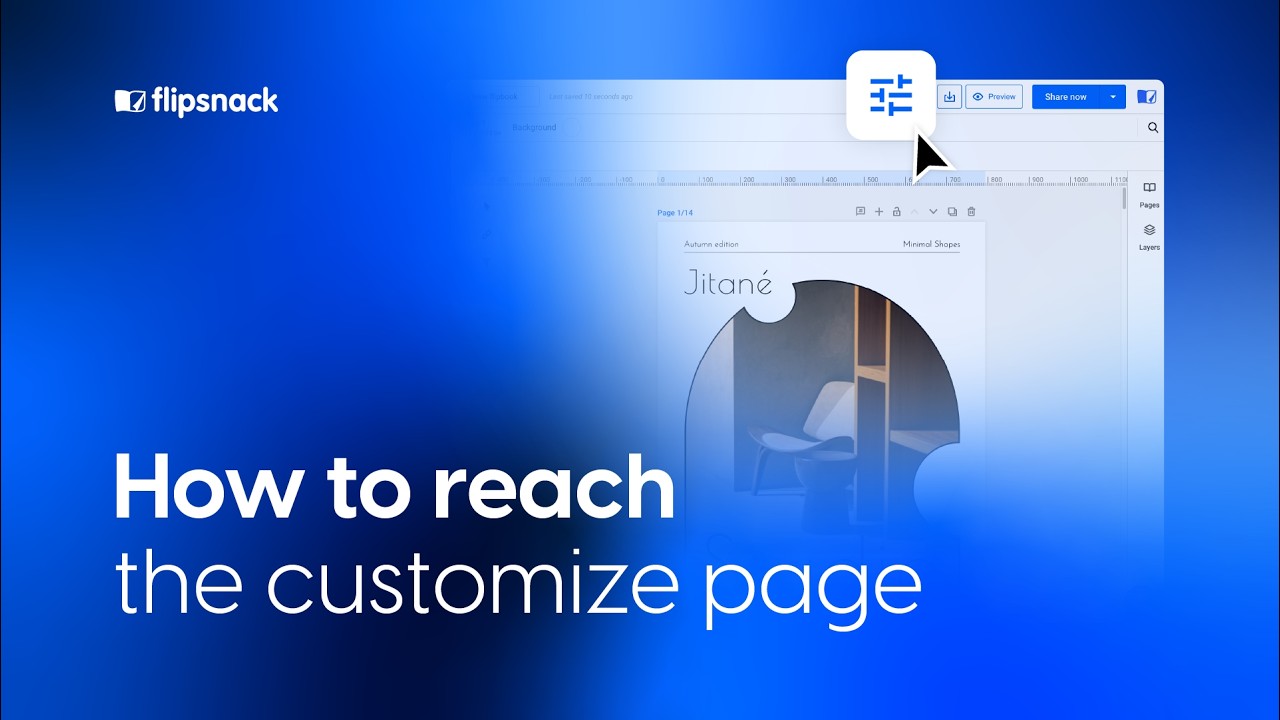 The Customize page: How to reach it & general overview | Flipsnack.com