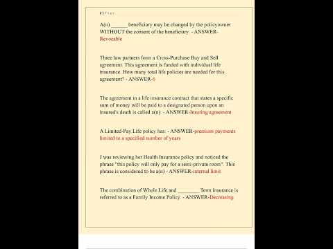 XCEL LIFE AND HEALTH INSURANCE FINAL EXAM NEWEST 2025 ACTUAL EXAM COMPLETE 150 QUESTIONS AND CORRECT