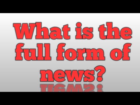 What is the full form of news?