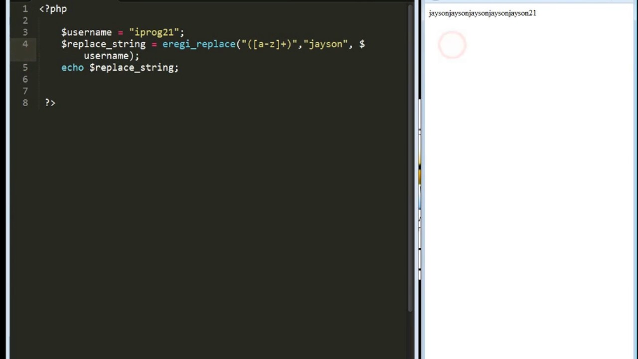 tutorial 41   iprog php eregi replace function