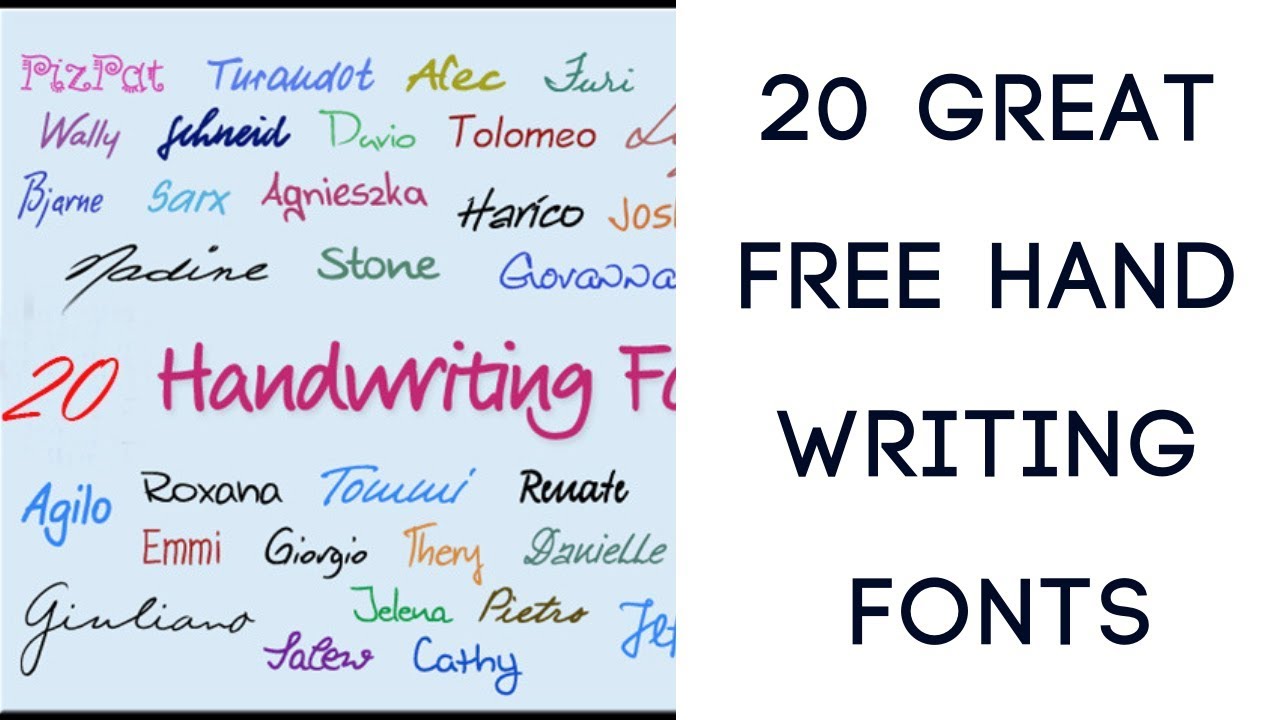 20 Great Free Handwriting Fonts