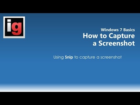 How to Capture a Screen Shot with the Snipping Tool in Windows 7
