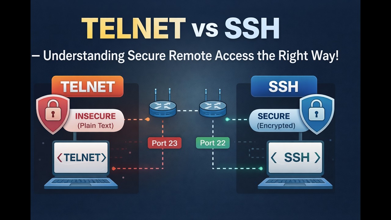 TELNET vs SSH — Understanding Secure Remote Access the Right Way!