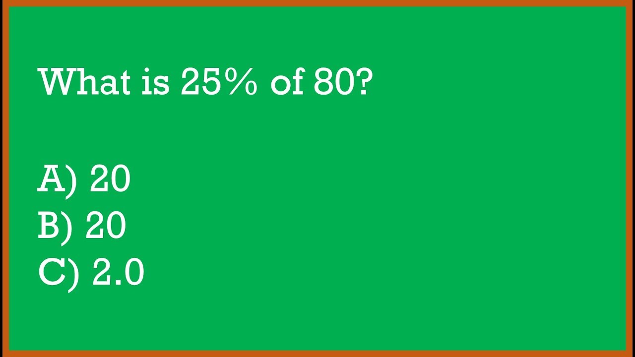 Can you pass Math Quiz for grade 5 of Percentage Application