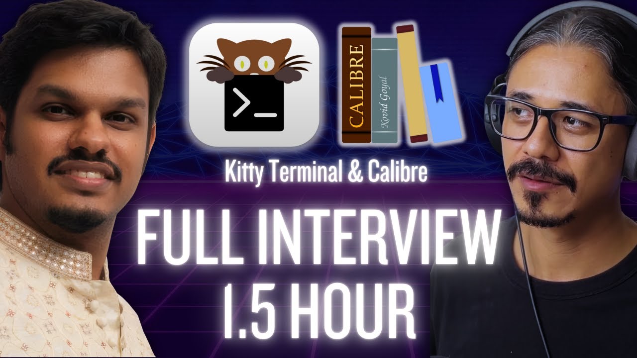 (Full Interview) Creator of Kitty Terminal and Calibre | Kovid Goyal