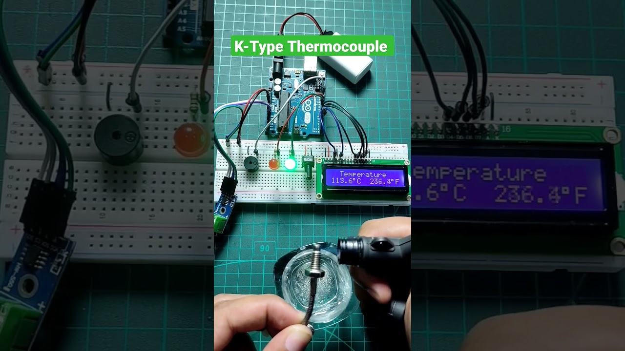 Measure Temperature using K-Type thermocouple sensor