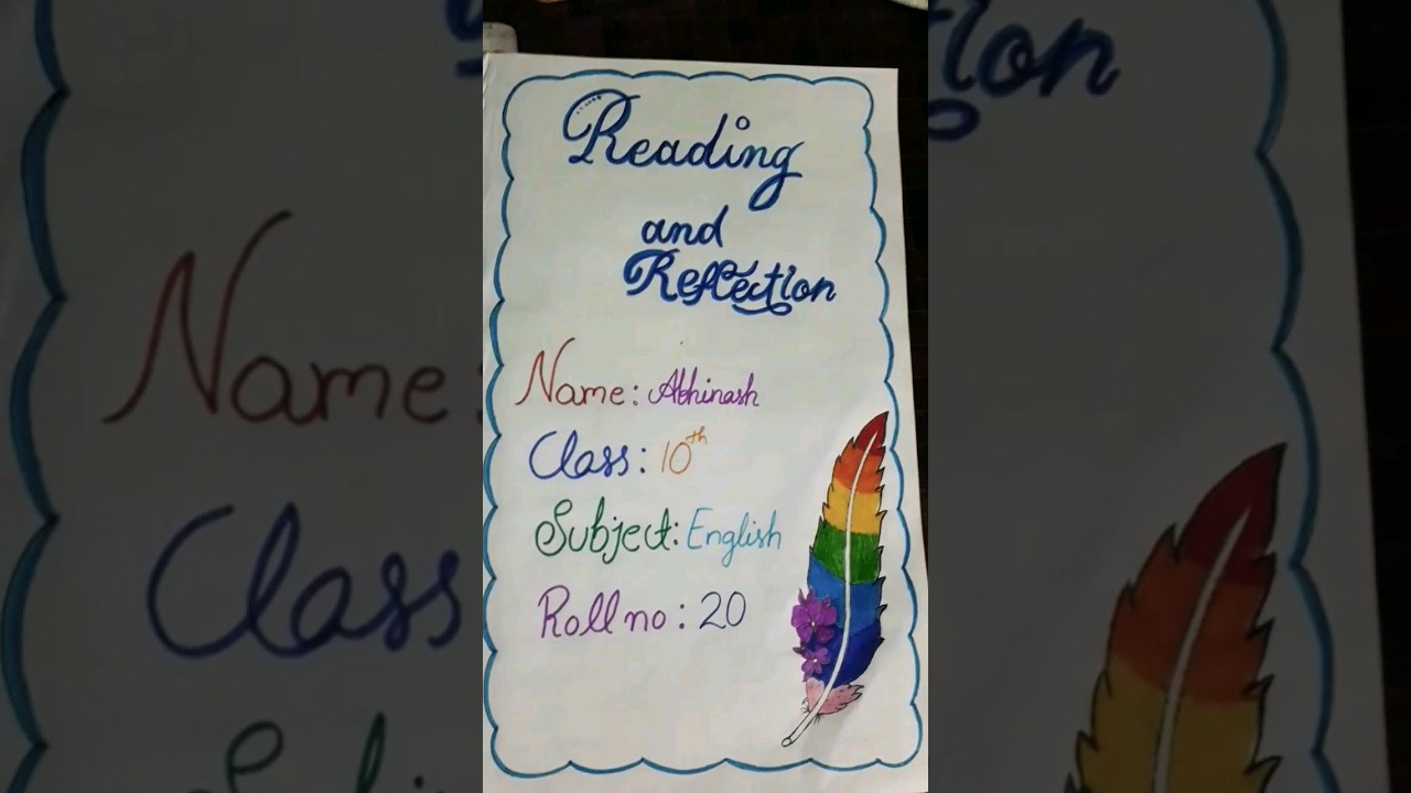 READING AND REFLECTION(MORAL STORY)☺CLASS 10TH ENGLISH #shorts #project #decoration #fabook #viral