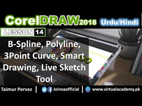 Learn CorelDraw | Uses of B Spline Polyline 3 Point Curve smart Drawing and Live sketch tools ...