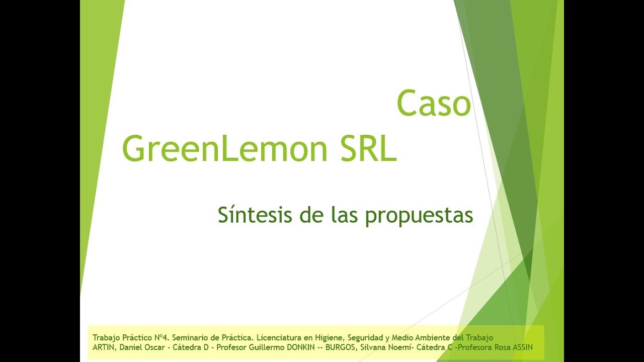 Trabajo Práctico Nº4. Caso GreenLemon