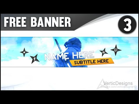 Free YouTube Banner Template #3 (Ninja / Comic Book Style)