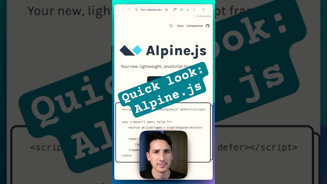 Quick: First look at Alpine.js #javascript #typescript #javascripttutorial #coding #programming