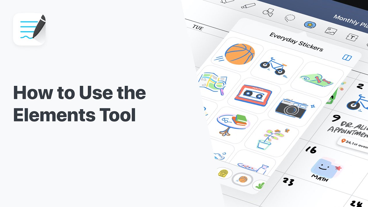 New! Save & Reuse Stickers, Diagrams, Text & More with the Elements Tool