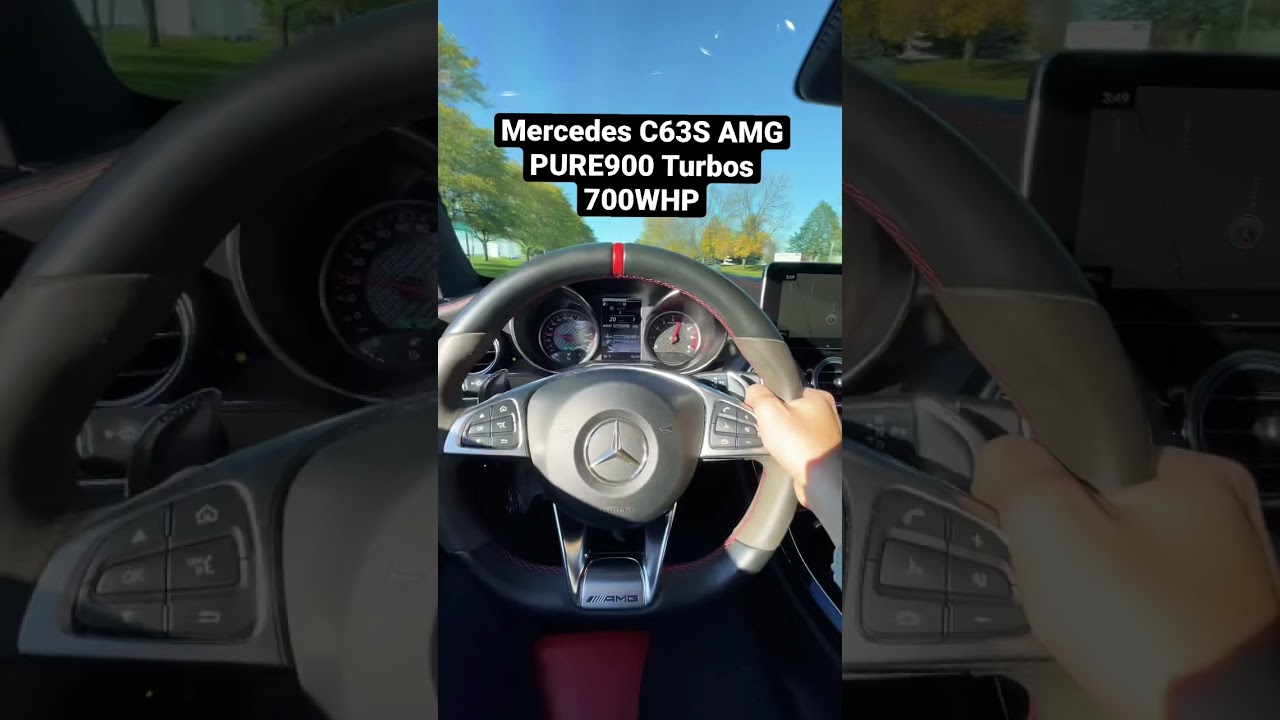 PURE900 Turbos on Mercedes C63S AMG! | POV Driving Clip
