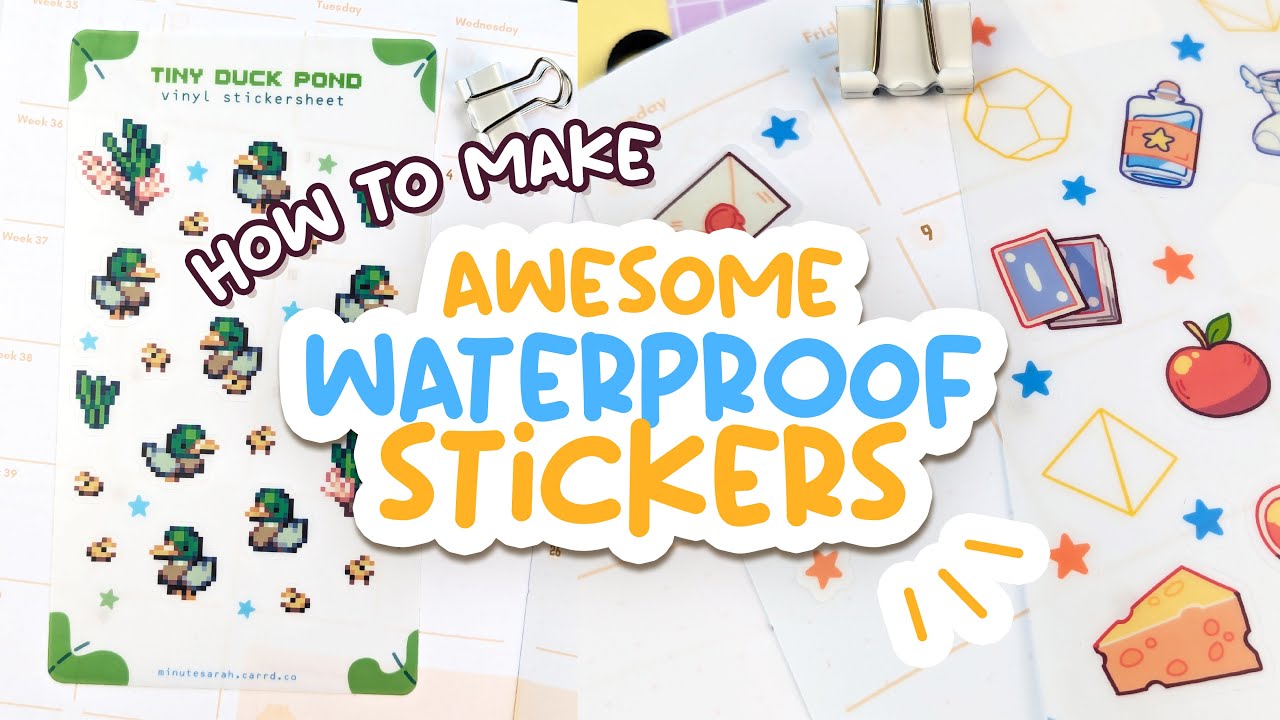 How I Make Waterproof Stickers at Home DIY Laminated & Holographic Stickers with Silhouette Cameo 3