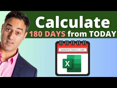 Calculate a Date 180 Days from Today in Microsoft Excel