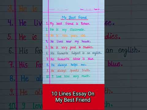 10 Lines Essay On My Best Friend/my best friend #shorts #ashortaday #youtubeshorts #kkeducation