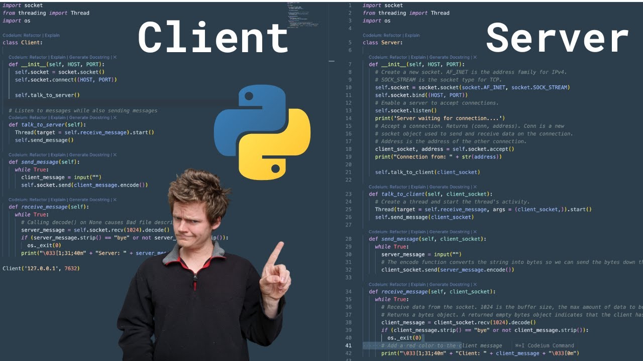 Python Socket Programming - Client Server Messenger