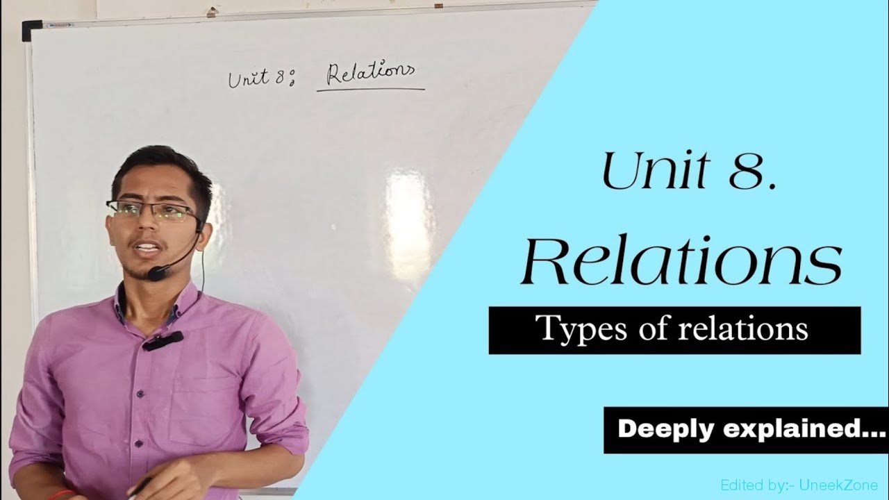 Unit 8. Relations | Covered: Type of relations | Deeply explained | #relations #typeofrelations