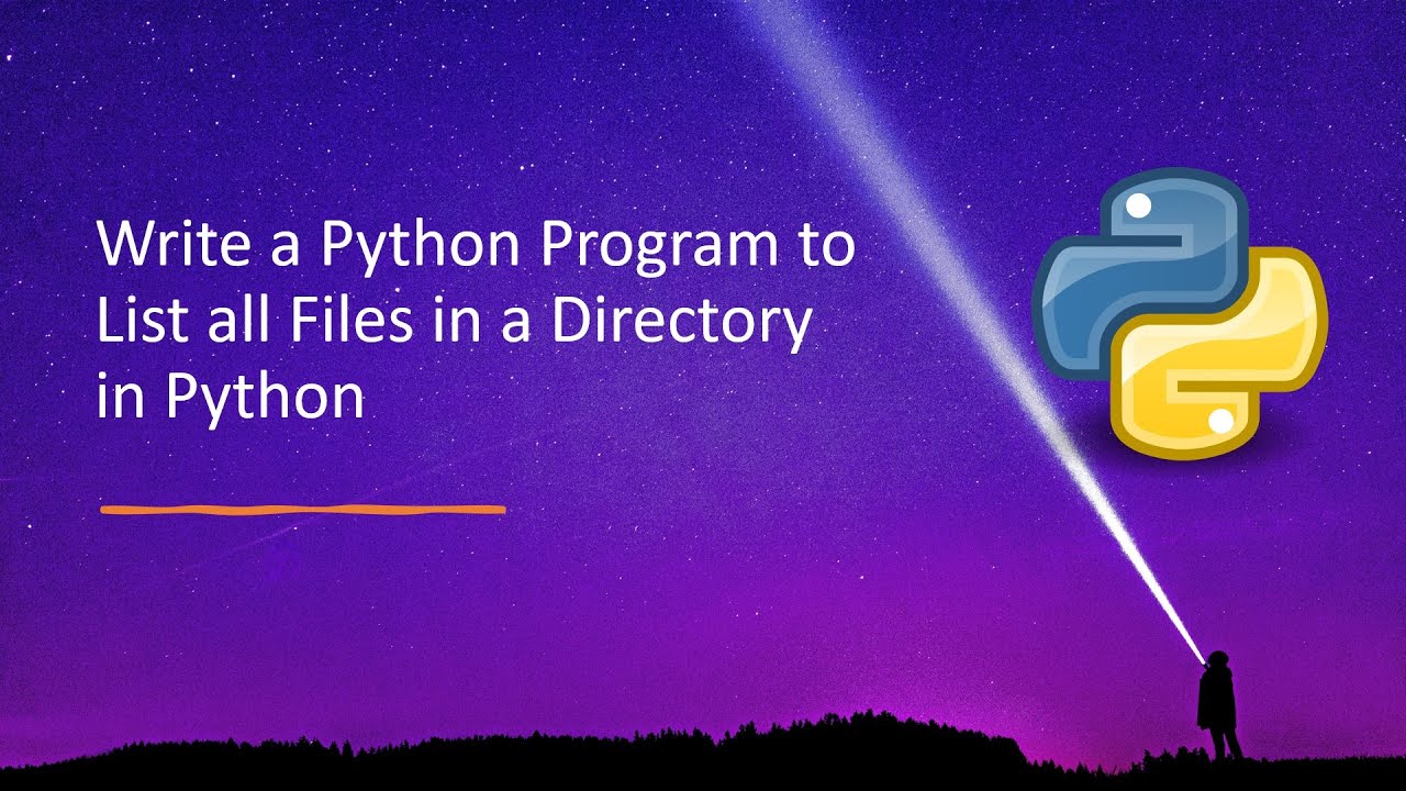 Write a Python Program to List all Files in a Directory in Python