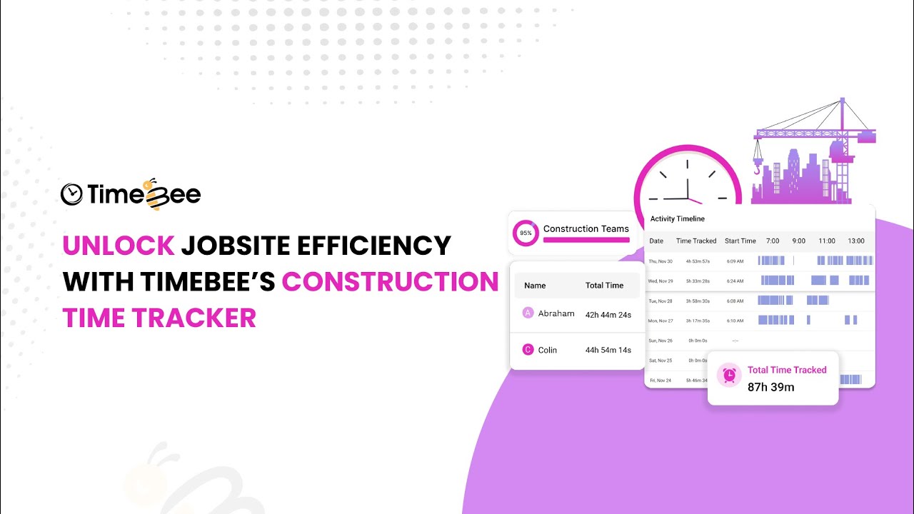Build Smarter with TimeBee’s Construction Time Tracking Software