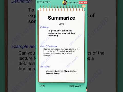 Summarize IELTS & TOEFL Vocabulary Daily
