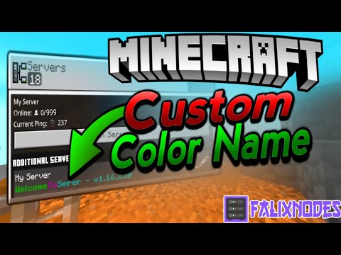 Custom Color Name MCPE Server | Motd color Server Name | Minecraft Tutorial