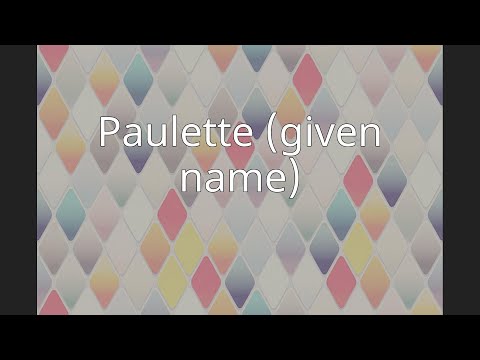 Paulette (given name)