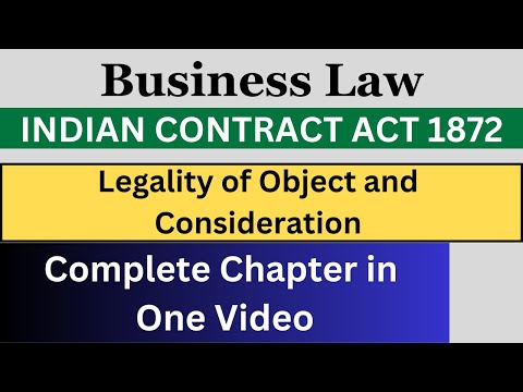 Legality of Object and Consideration – Complete Chapter Video Lecture - Crash Course for ...