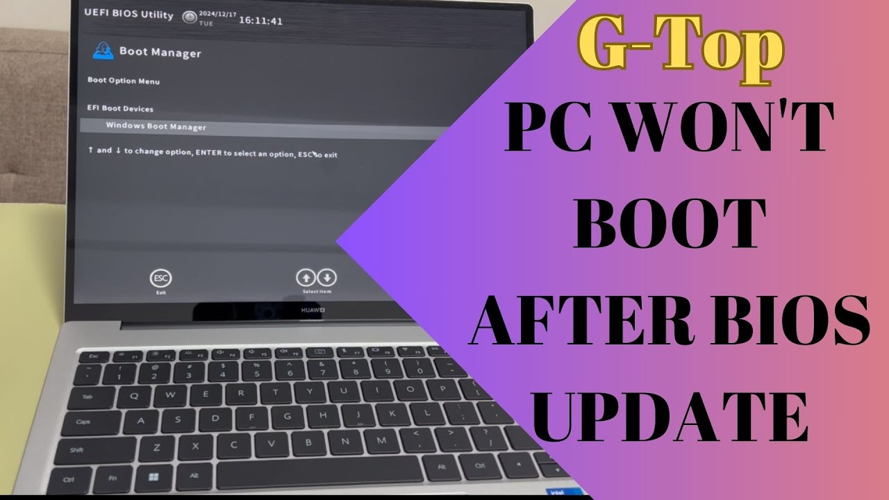 My Windows PC Won't Boot After BIOS Update. How to Fix It?