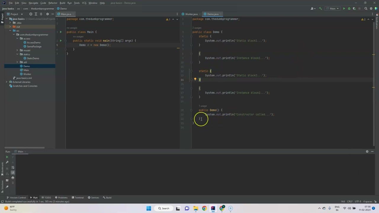 Static and instance init blocks in Java