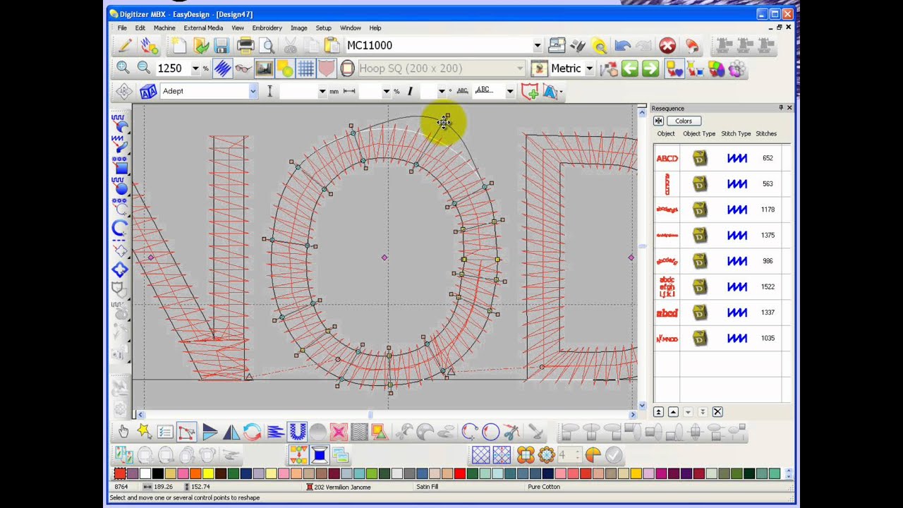 Digitizer MBX Tutorial - Reshape Lettering