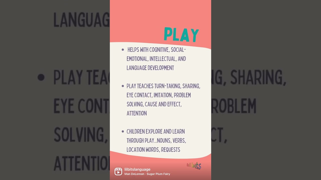 What’s So Special About Play? #speechtherapy #language #development #play #learnthroughplay