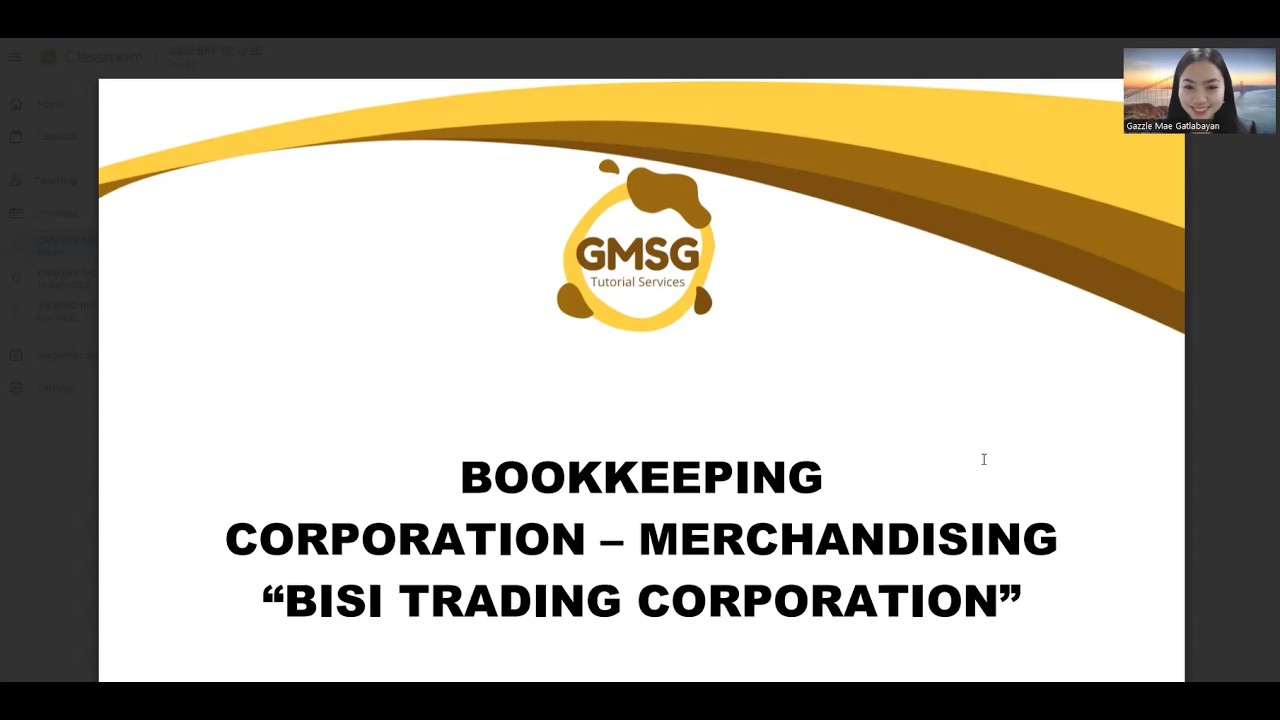 TESDA Bookkeeping NC III: BISI Merchandise Corporation