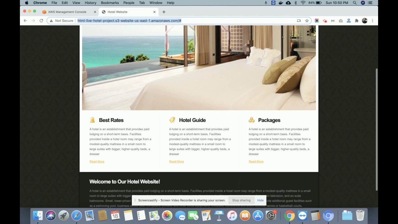 AWS Cloud Based Static Hotel Website Project