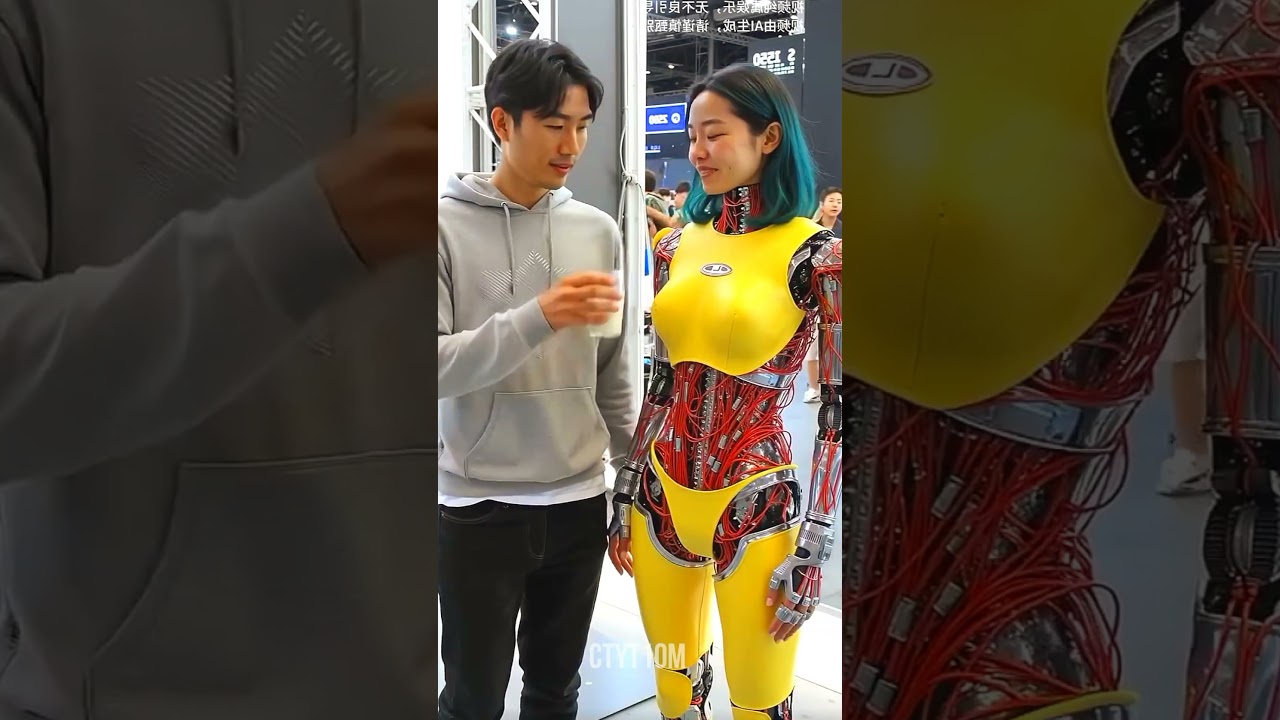 A Talented Man Built a Life-Like Female Robot That Looks Just Like a Real Woman #robot #viralvideo