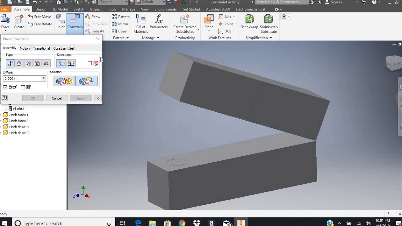 Angle constraint step 3